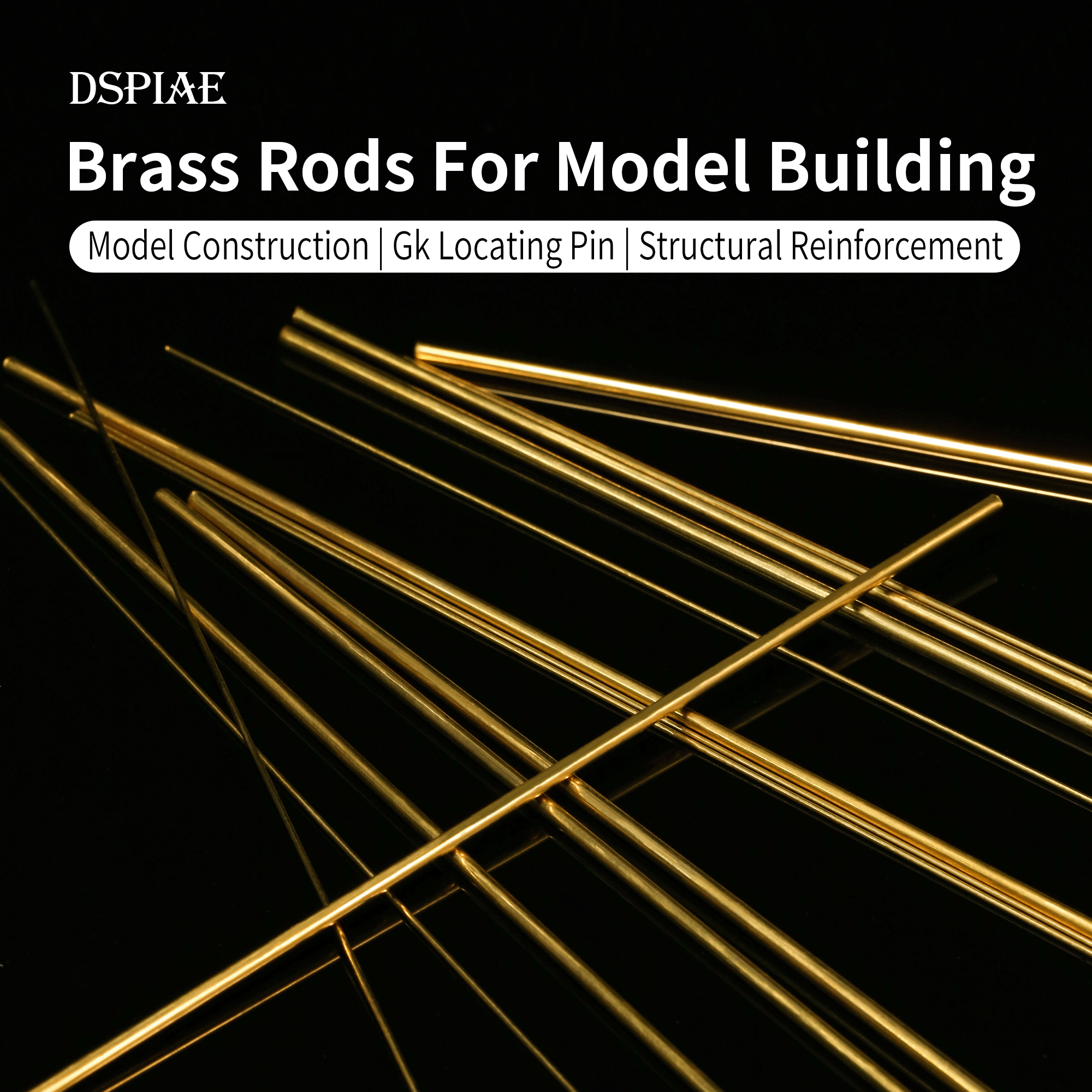 DSPIAE - BB Brass Rods for Model Customization (6 Sizes)