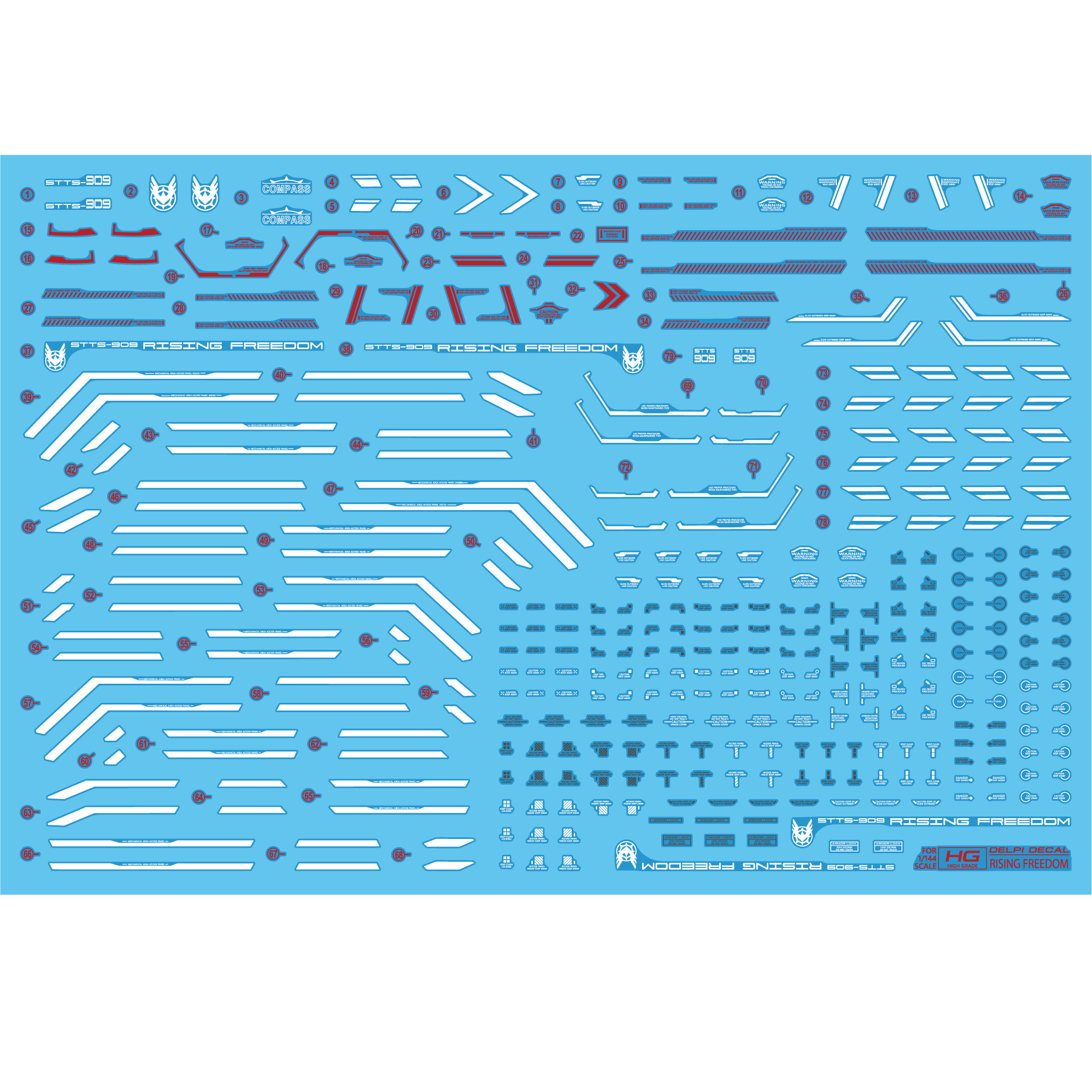 Delpi Decal - HG Rising Freedom Water Decal