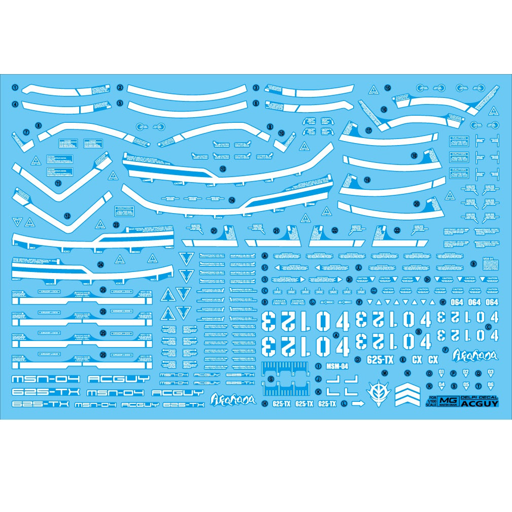 Delpi Decal - MG ACGUY WATER DECAL