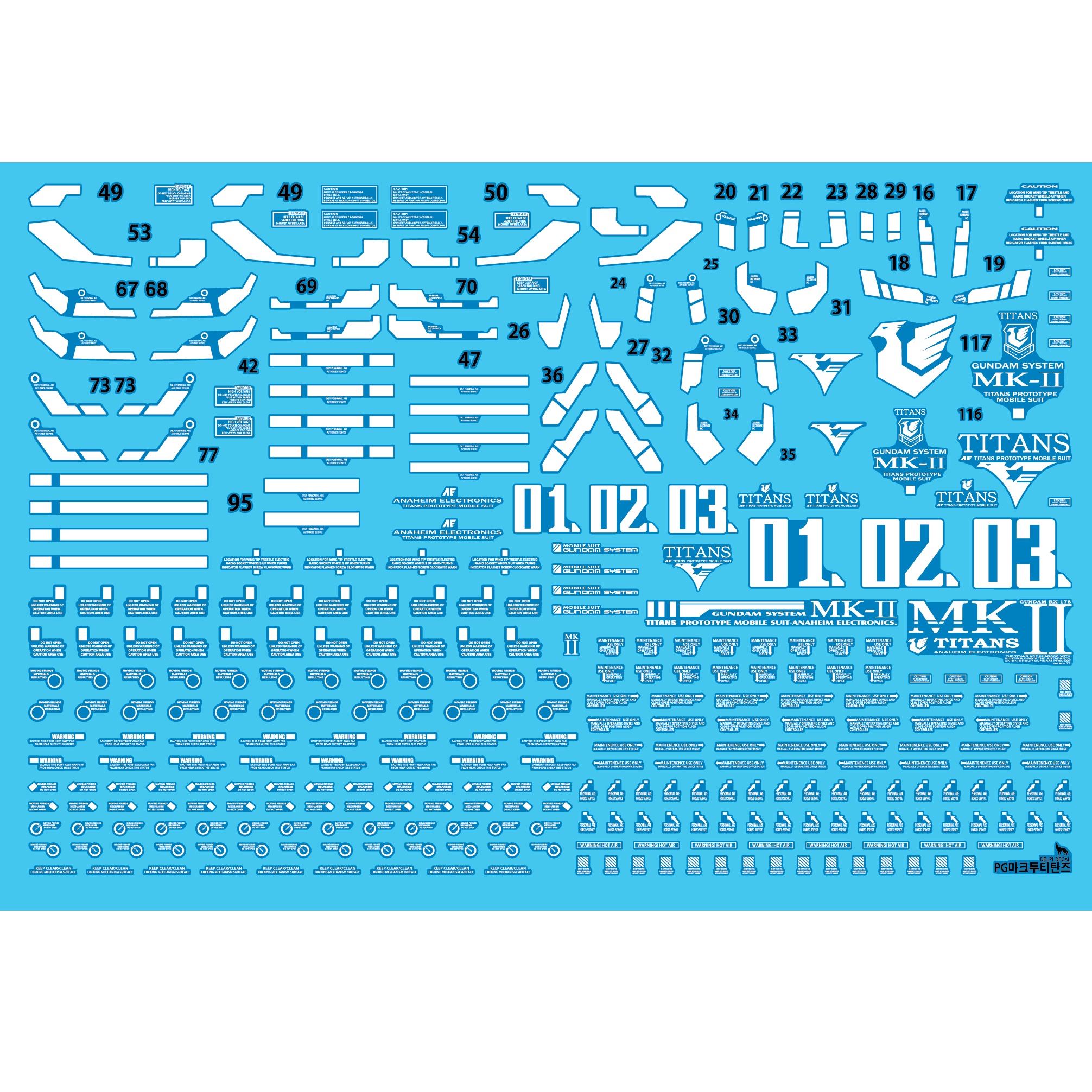 Delpi Decal - PG Mk-II TITANS Luminous WATER DECAL