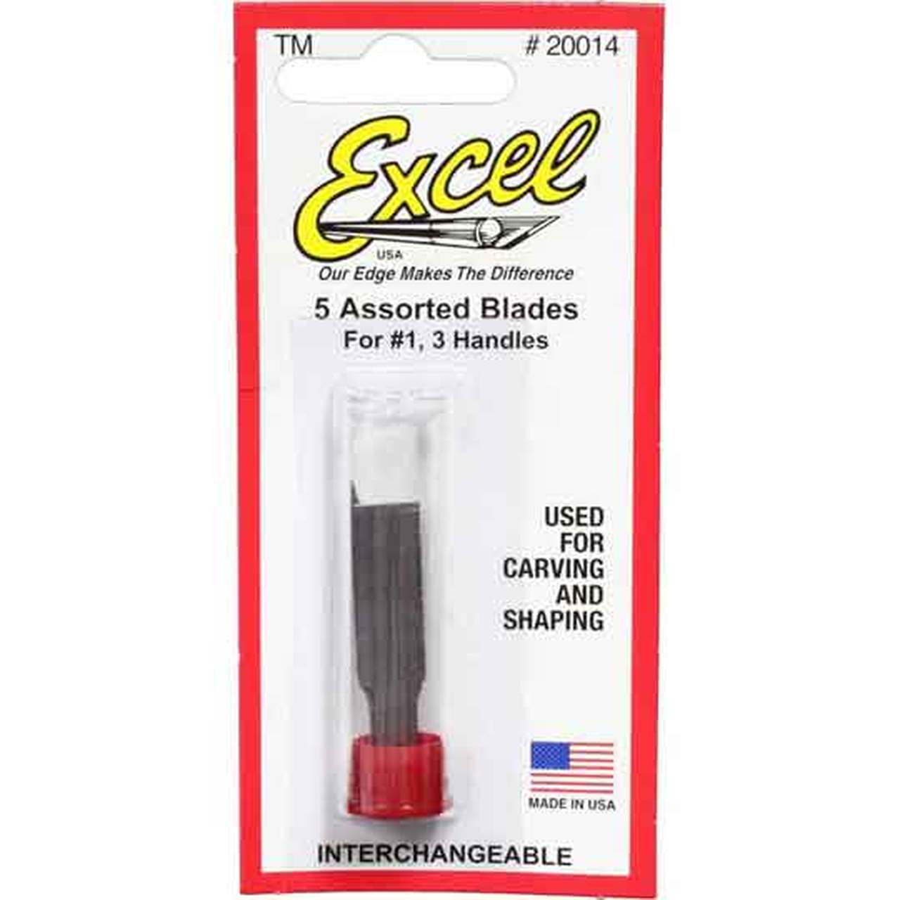 Excel 5 Assorted Blades for #1, 3 Handles