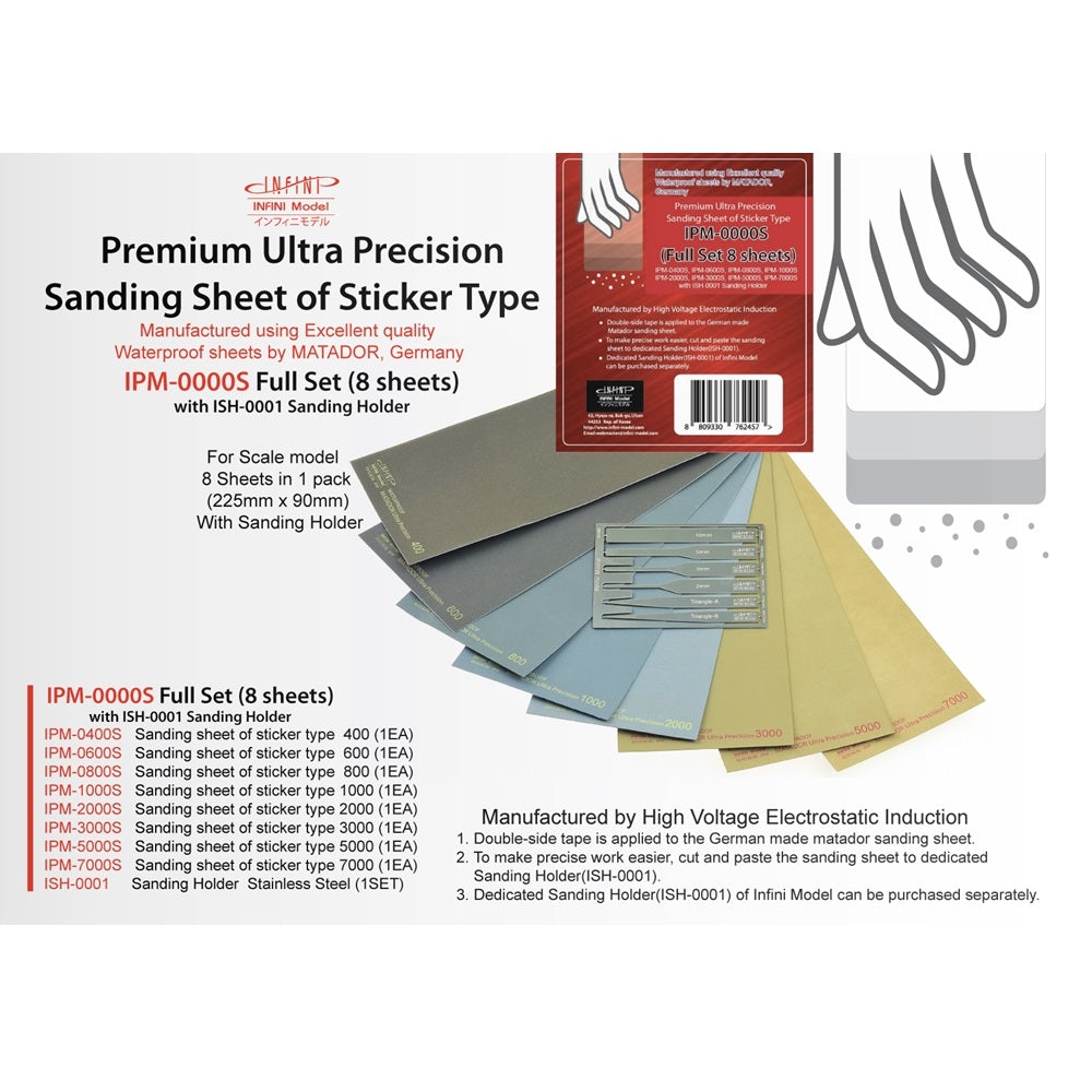 Infini - Sanding Sheet of Sticker Type, Full Set